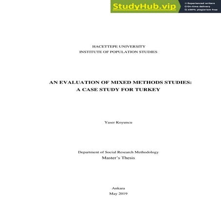AN EVALUATION OF MIXED METHODS STUDIES A CASE STUDY FOR TURKEY.pdf ...