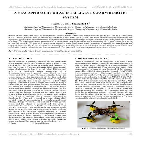 A new approach for an intelligent swarm robotic system | PDF