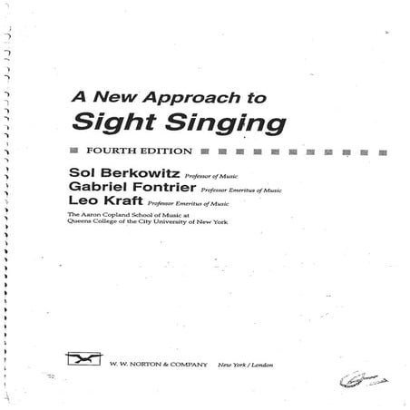 A new approach to sight singing | PDF
