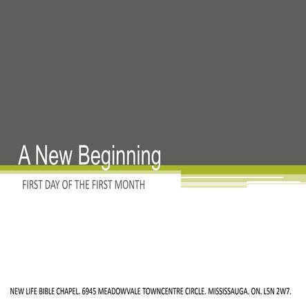 A New Beginning | PPTX