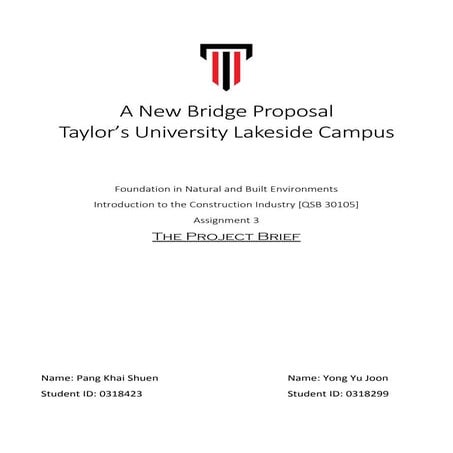 ICI Final Project - A New Bridge Proposal | PDF