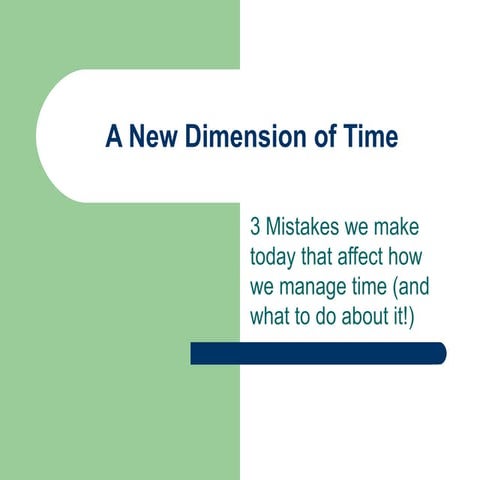 A New Dimension Of Time Ppt Time Design | PPT