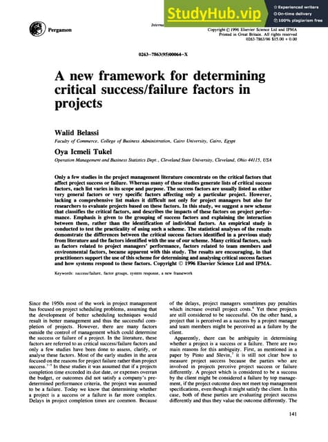 Project Success | PDF