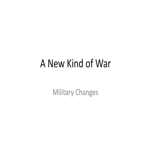 A new kind of war | PPTX | Death, Injury, or Military Conflict ...