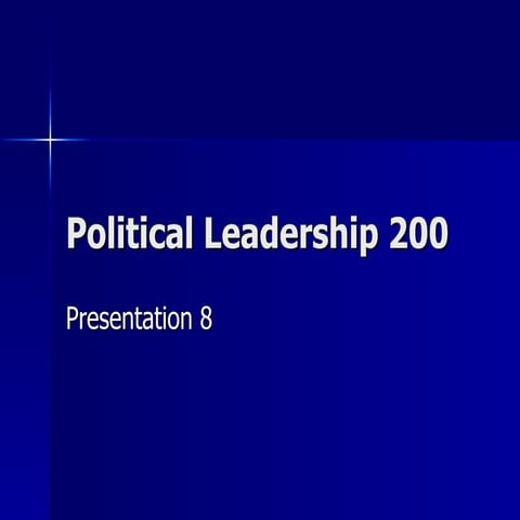 A New Path To Political Leadership | PPT | Business and Finance