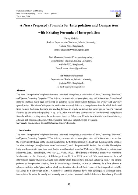 lagrange interpolation | PPTX | Physics | Science