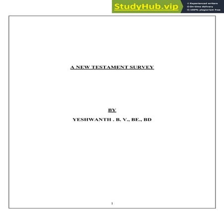A New Testament Survey | PDF