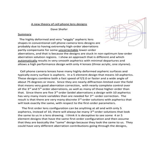 A new theory of cell phone lenses | PDF