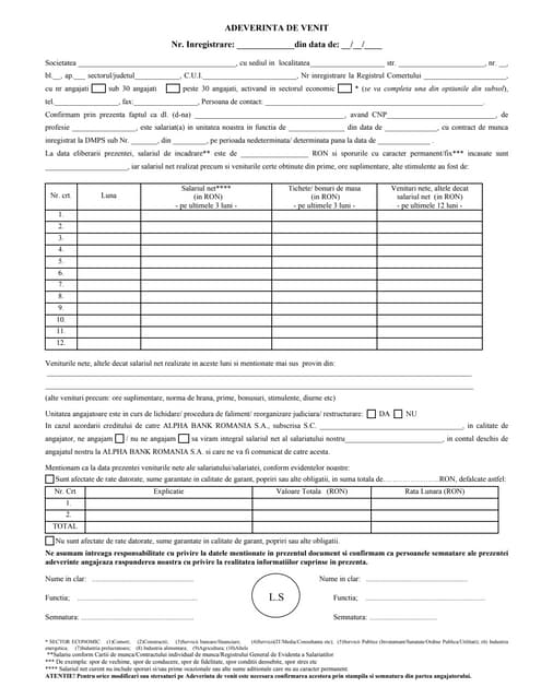 Adeverinta salariat pentru medicul de familie – model 2014