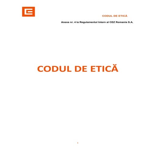 Codul de etica al Distributie Oltenia | PDF