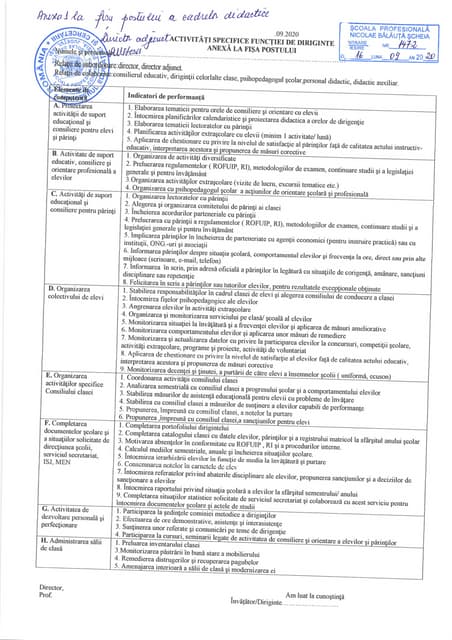 Fisa postului conducator auto | PDF