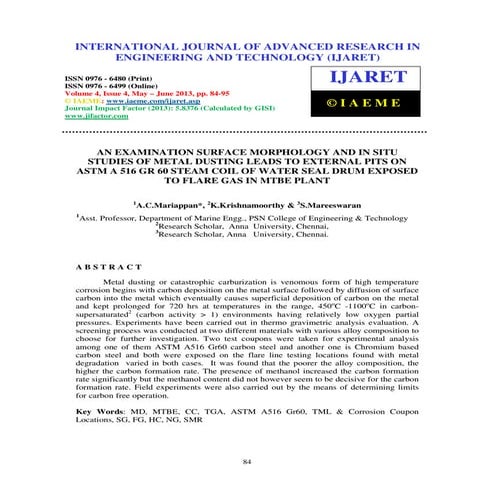 An examination surface morphology and in situ studies of metal | PDF