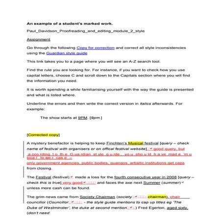 An example of a student’s marked work | PDF