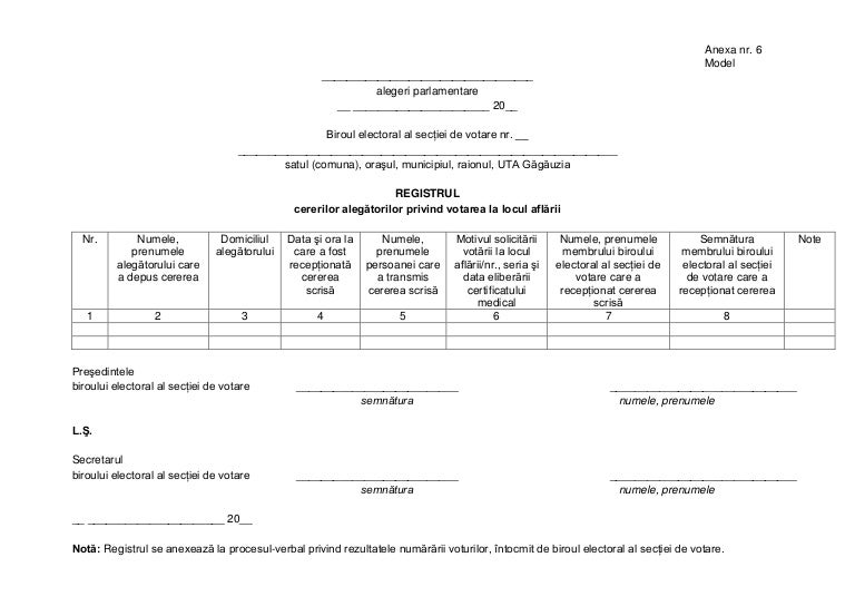 Anexa nr. 6 Model registru_cererilor_votare la locul aflării