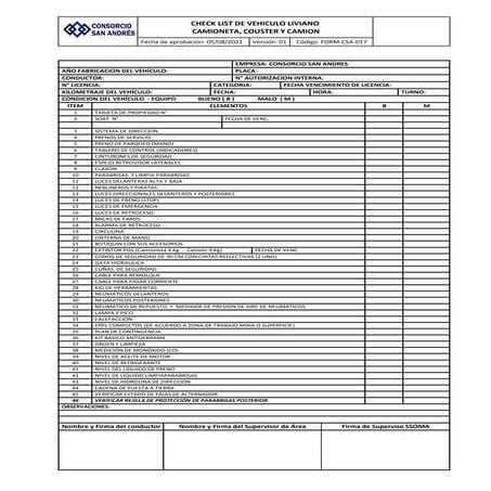 242513397 check-list-camioneta-pdf | PDF