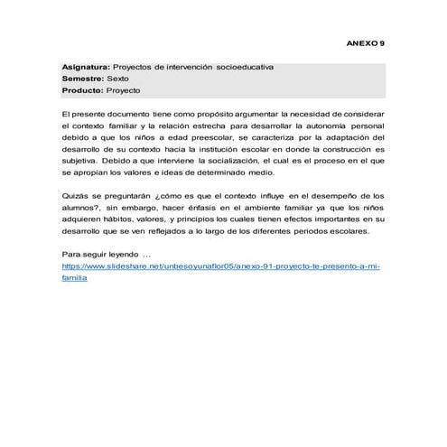 Anexo 9 te presento a mi familia | DOCX