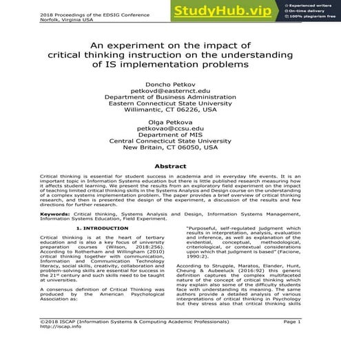 Types of thinking; TECH 4310 | PPTX