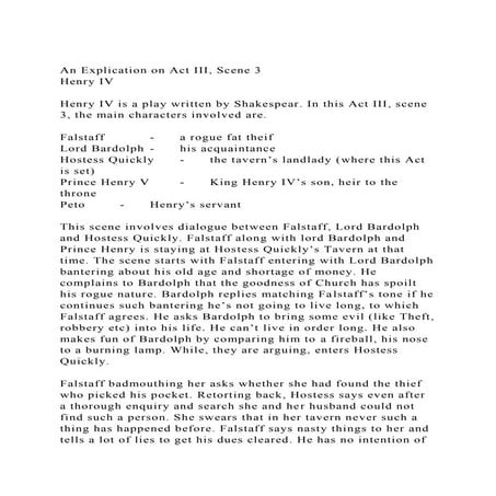 Henry the Fourth: A play by William Shakespeare | PPTX