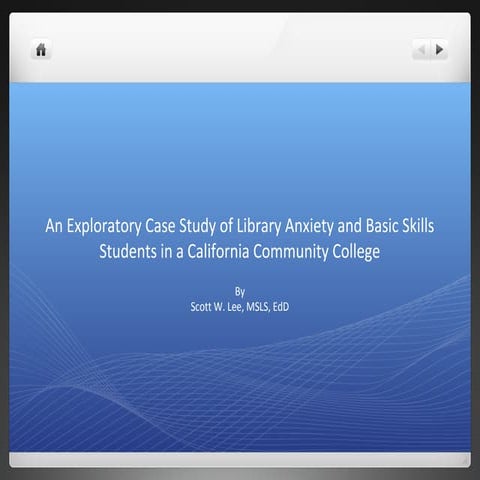 An exploratory case study of library anxiety | PPT
