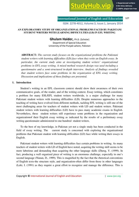 Critical Writing and Intertextuality in the EFL Classroom | PPT