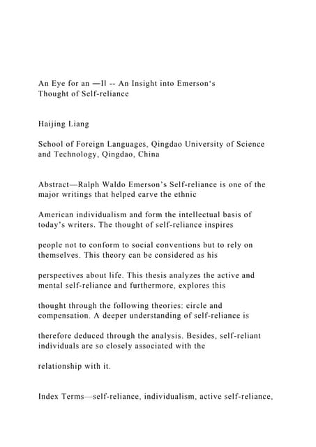 Emerson analysis | PPT