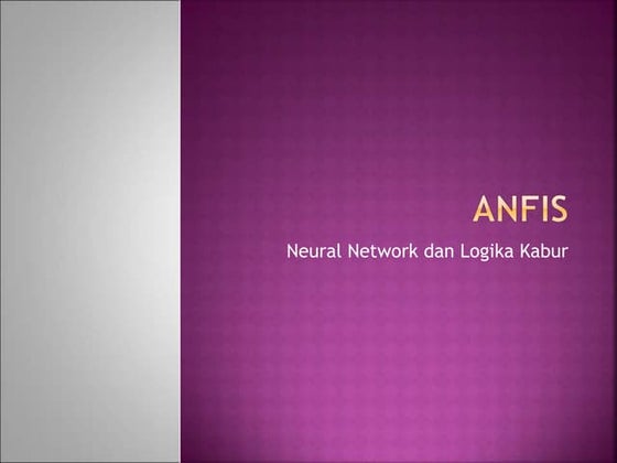ANFIS | PPTX