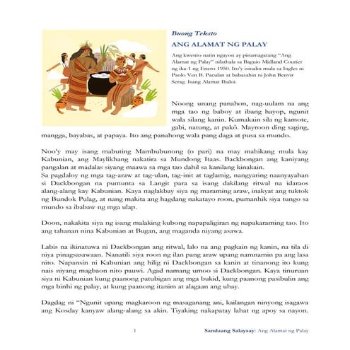 Ang Alamat ng Palay for Grade 4 Learners | PDF