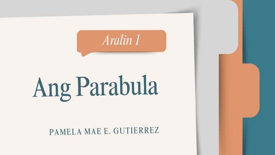 Parabula | PPTX