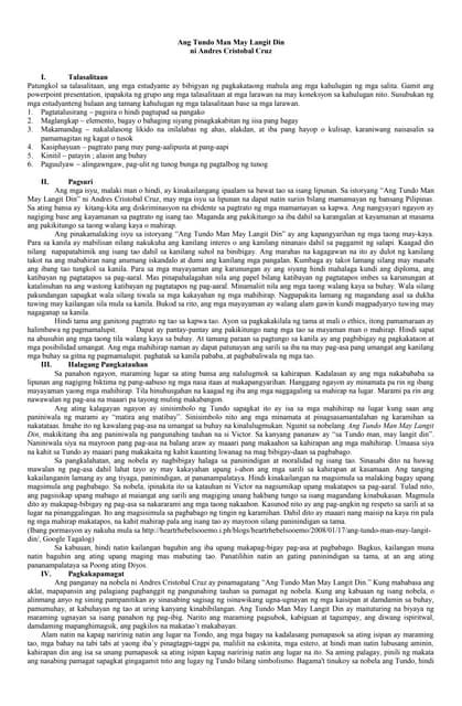 Ang Tundo Man Ay May Langit Din | PPTX