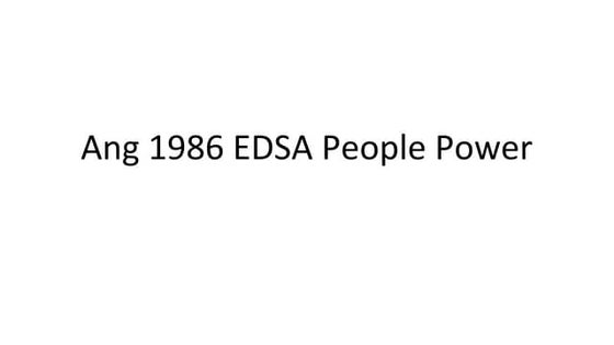 Ang people power revolution | DOCX