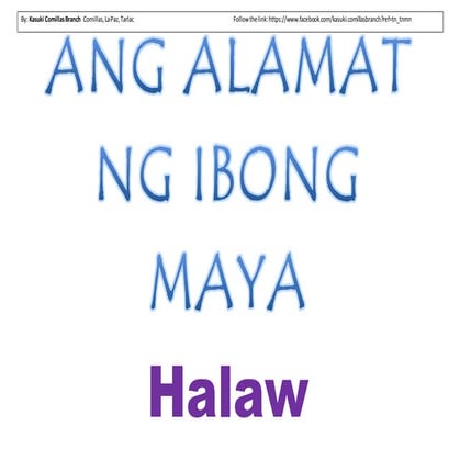 ANG ALAMAT NG MAYA | DOCX