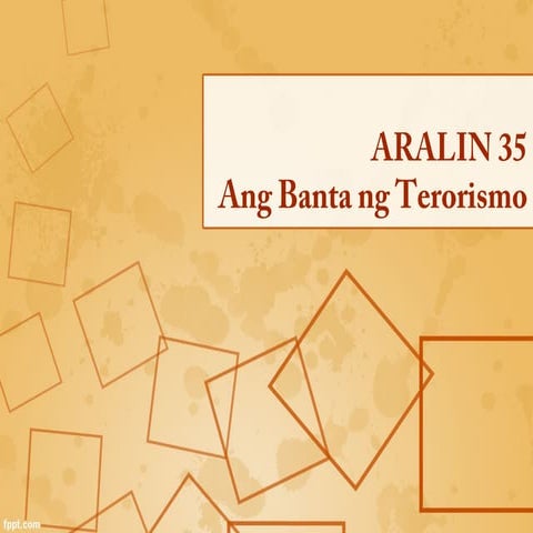 Ang Banta ng Terorismo | PPT