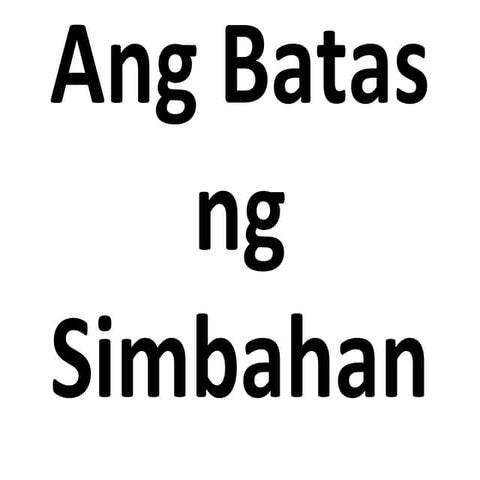 ANG BATAS NG SIMBAHAN | PPT