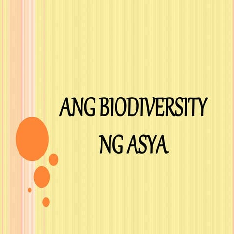 Ang Biodiversity ng Asya | PPTX
