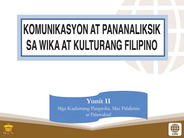 Banghay Aralain sa Filipino: Conative, informative, at labeling na ...