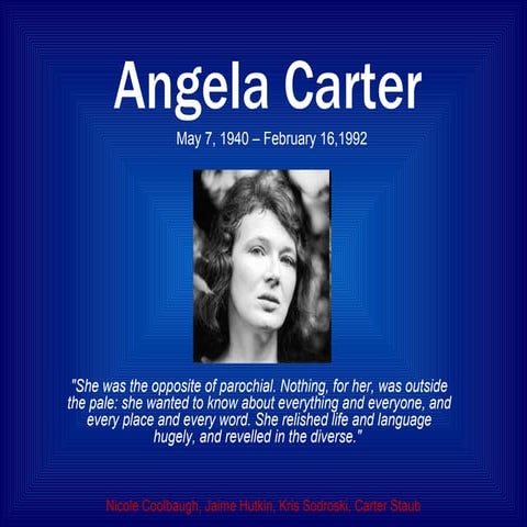 Angela Carter | PPT | Books and Literature
