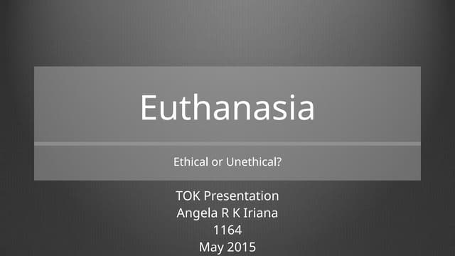 Euthanasia | PPTX