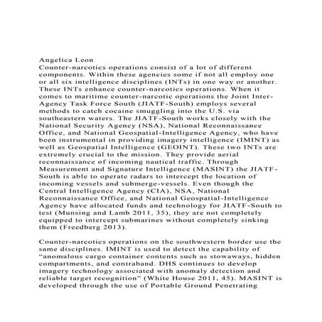 Angelica LeonCounter-narcotics operations consist of a lot o.docx
