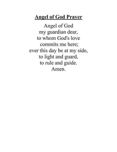 To the guardian angel | PPTX