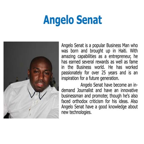 Angelo senat Business Man | PPT