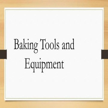 BREAD AND PASTRY TOOLS AND EQUIPMENT | PPTX