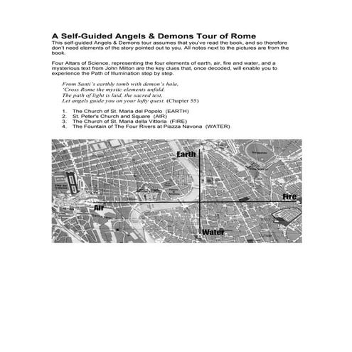 A Self-Guided Angels & Demons Tour of Rome by FSM | PDF