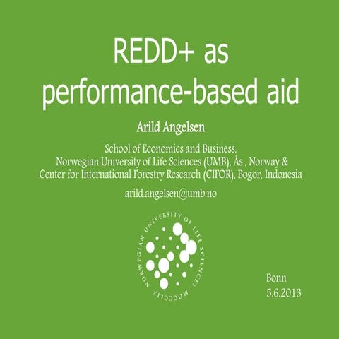 REDD+ as performance-based aid | PPT