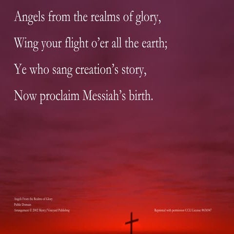 Angels From The Realms Of Glory | PPT