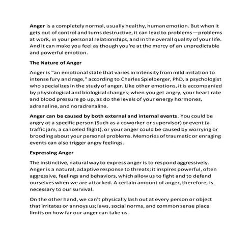 Anger management | DOCX