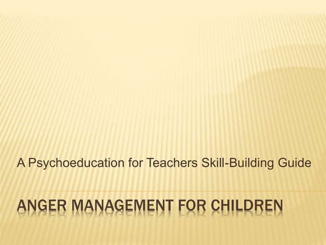 Anger and Adolescents | PPTX