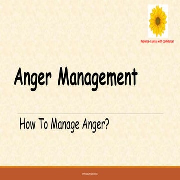 Anger Management - How To Manage Anger ? | PPT