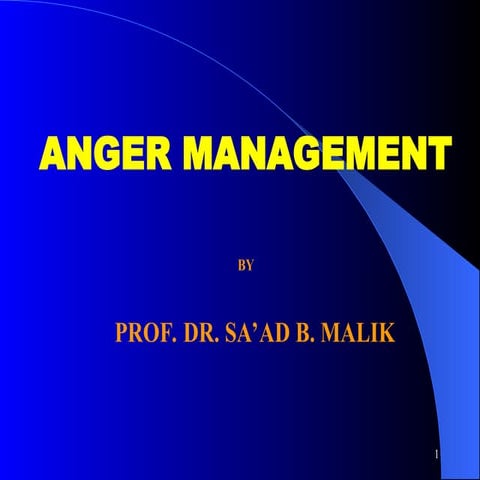 Anger Management in organizational Setup | PPT