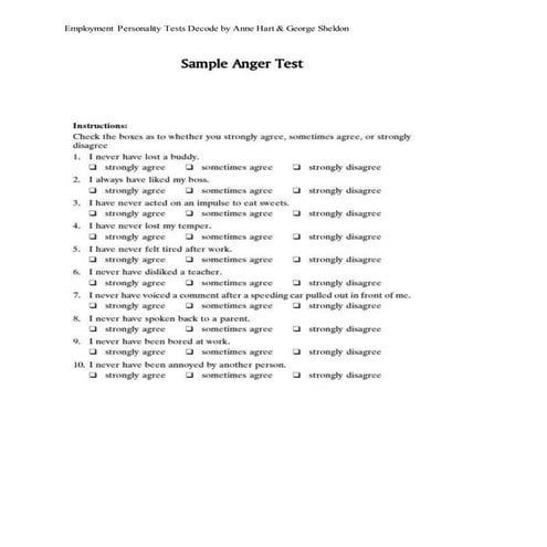 Anger test | PDF