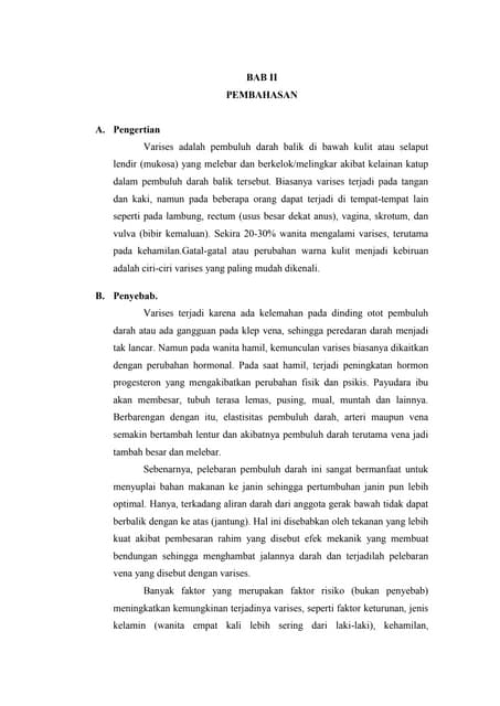 Varises pada ibu hamil slide | PPTX